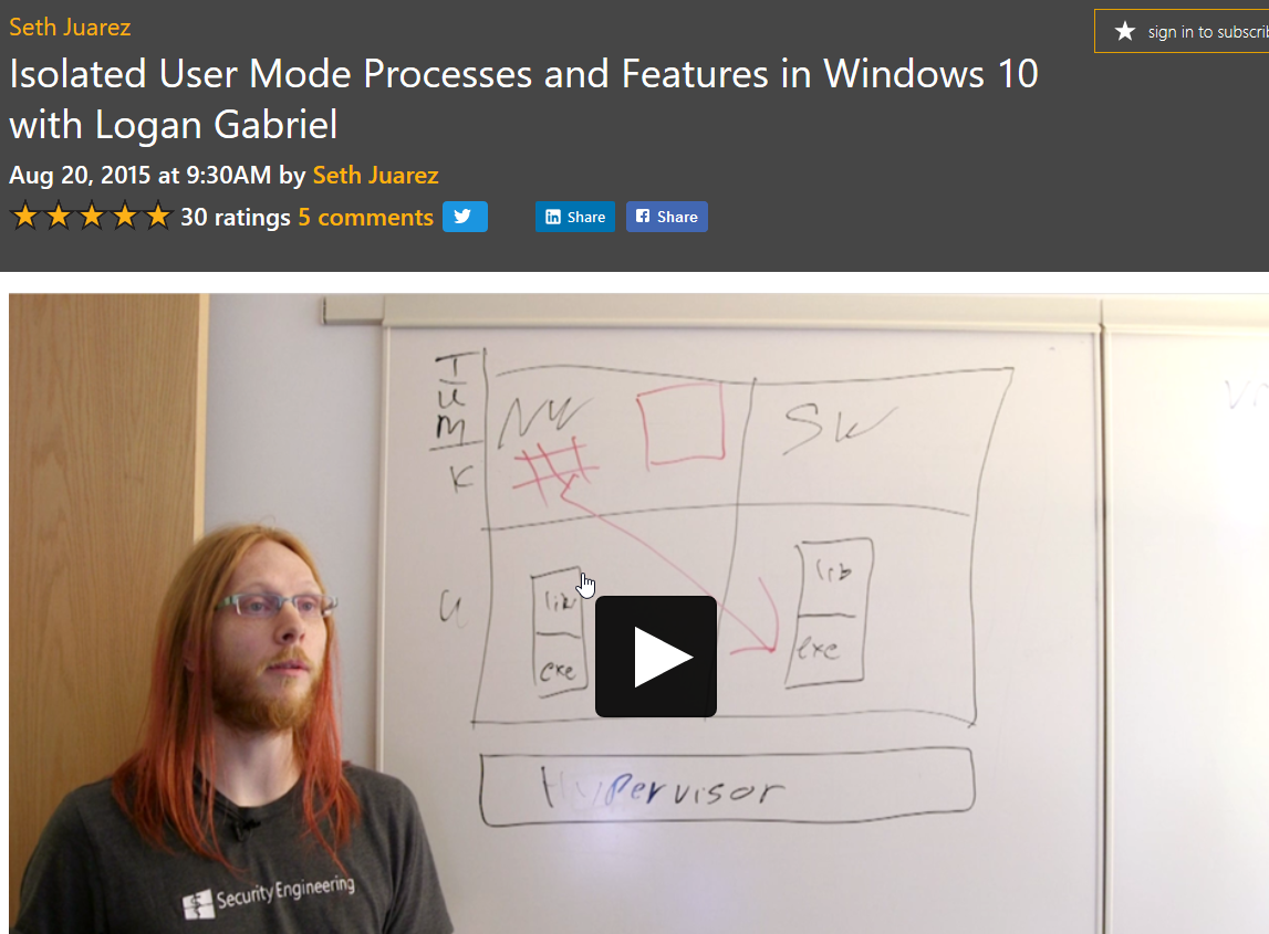 Isolated User Mode Processes and Features in Windows 10 with Dave ...